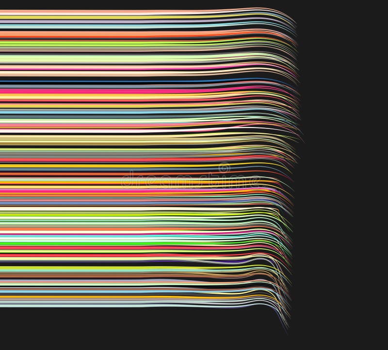 3d Wire Lines in Different Bright Colors Stock Illustration ...