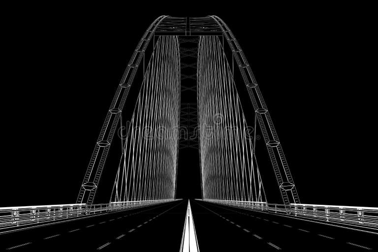 3d Wireframe Render Bridge Stock Illustrations – 58 3d Wireframe Render ...