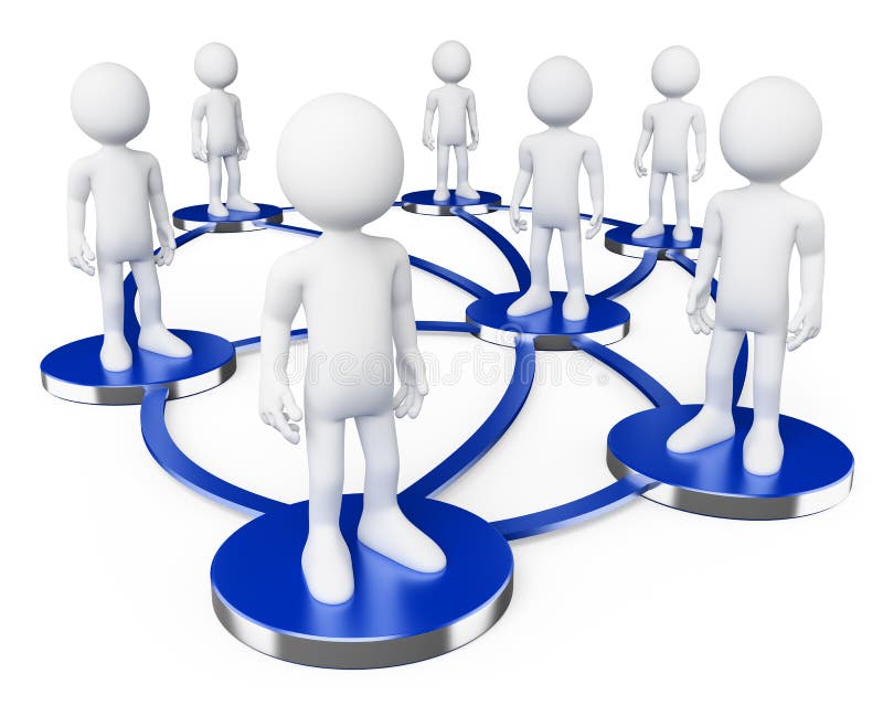 3D Witte Mensen. Sociale Netwerken Stock Illustratie - Illustration of ...