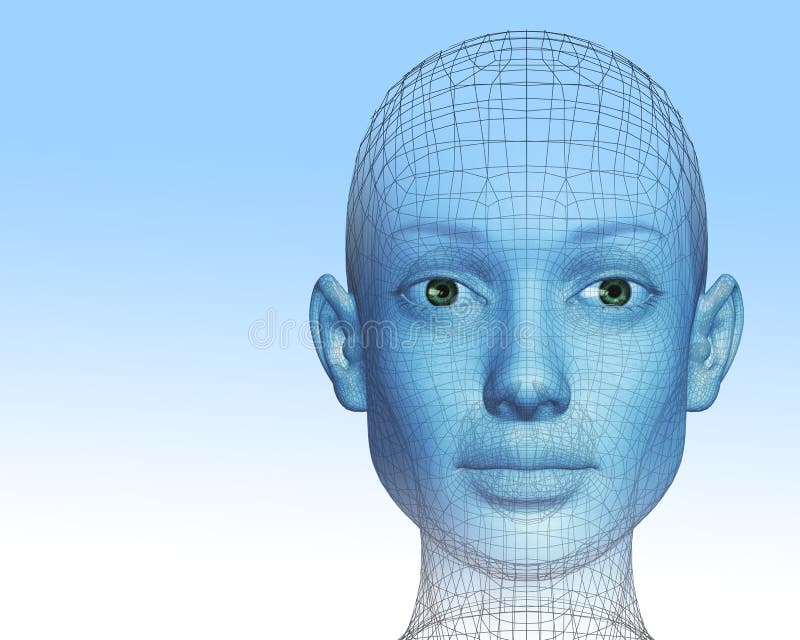 3D woman stock illustration. Illustration of frame, beauty - 3679215