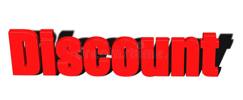 The word DISCOUNT in 3d stock illustration. Illustration of dark ...
