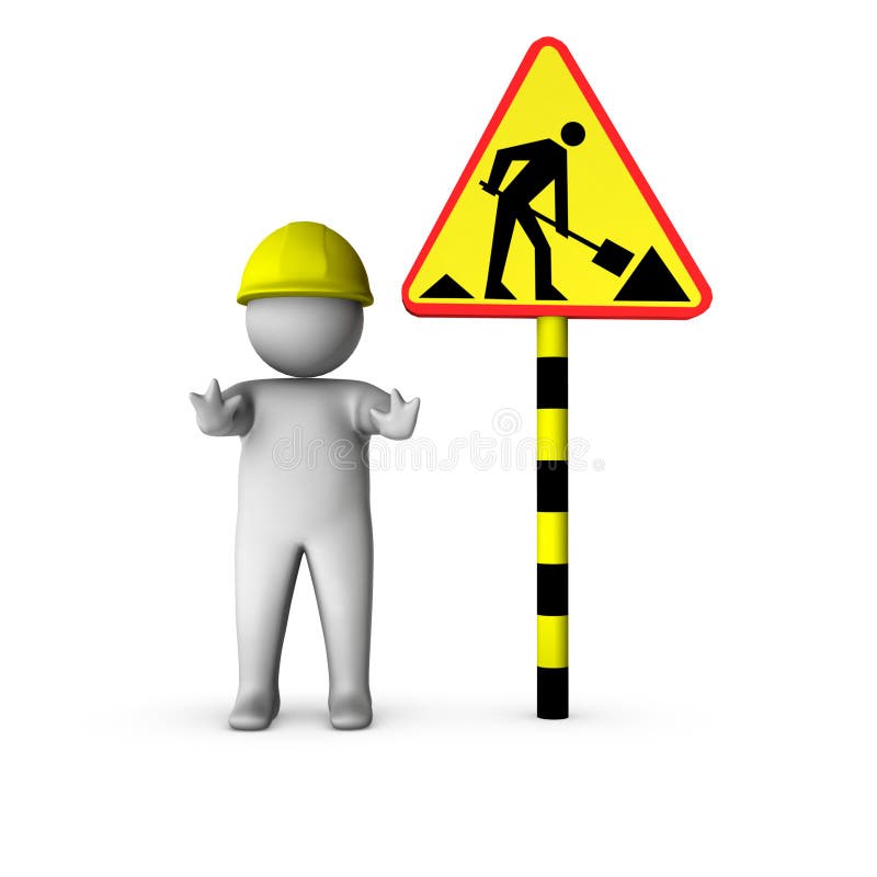 Construction Worker Stop Sign Stock Illustrations – 2,887 Construction ...