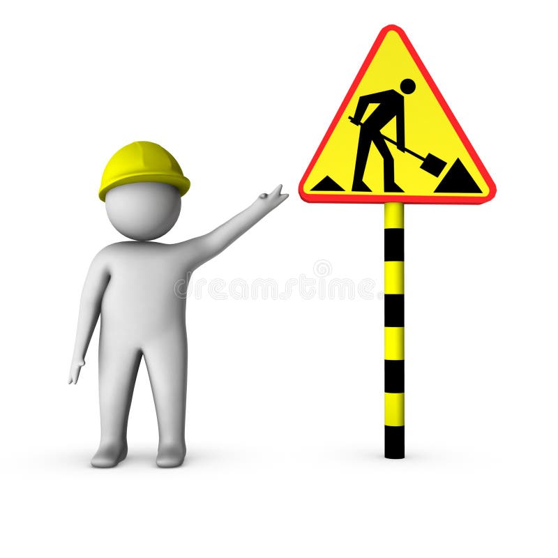 Sorry, under construction stock illustration. Illustration of back ...