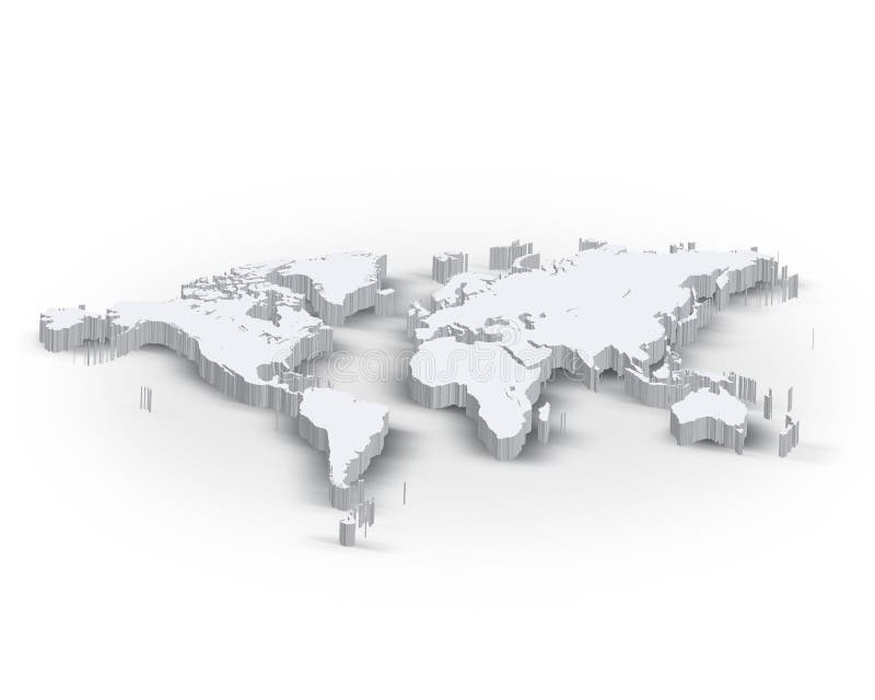 Stylized World Map stock illustration. Illustration of stylized - 10125833
