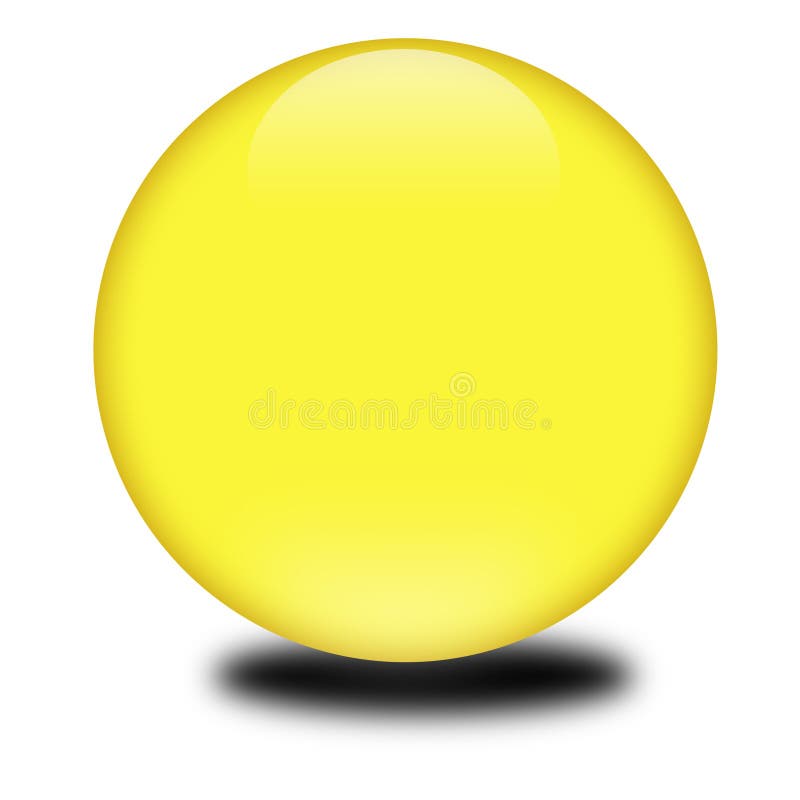 3d yellow colored sphere stock illustration. Illustration of light ...