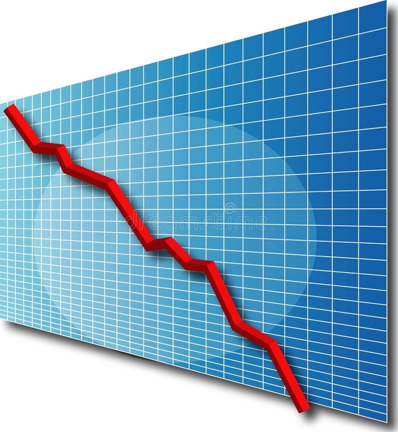 3dline going down stock illustration. Illustration of performance - 96125