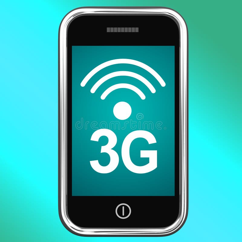 3g Internet Connected On Mobile Phone Stock Illustration - Image: 25846398