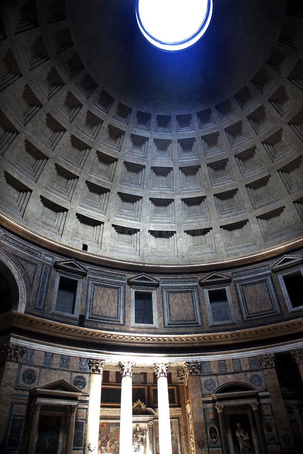 3pm Pantheon Sundial Effect Cupola Ceiling Rome Editorial Photo - Image ...
