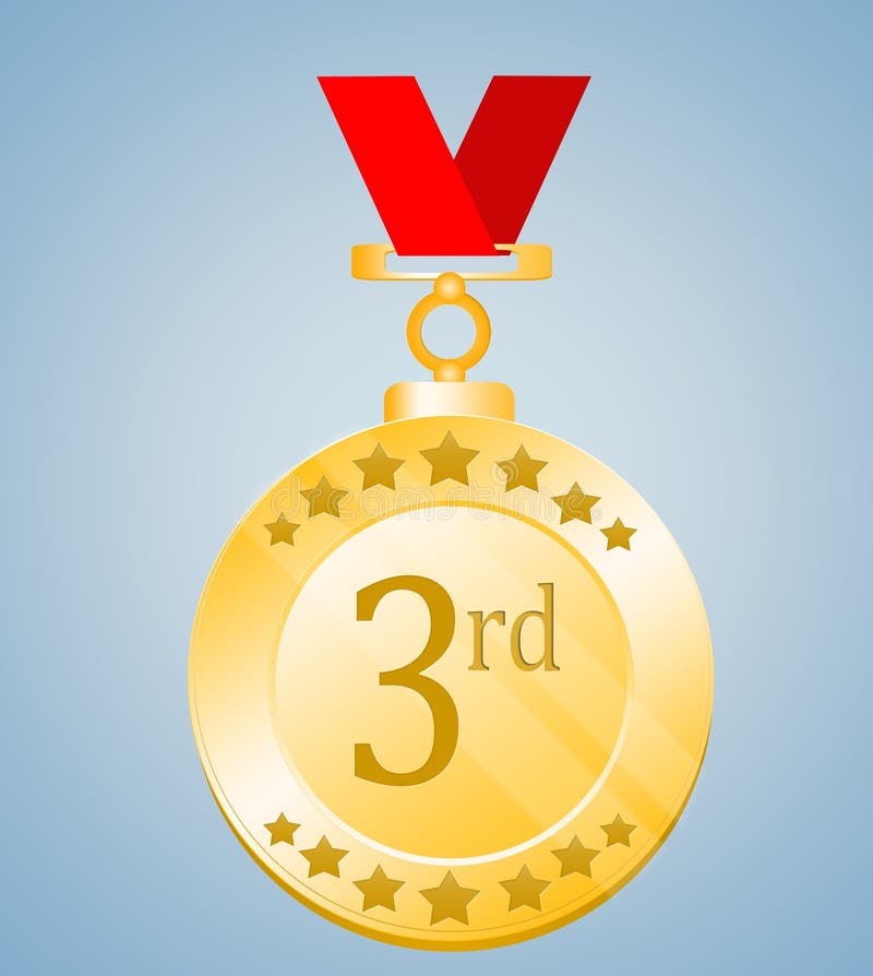 3rd Position Medal stock illustration. Illustration of medal - 21142174