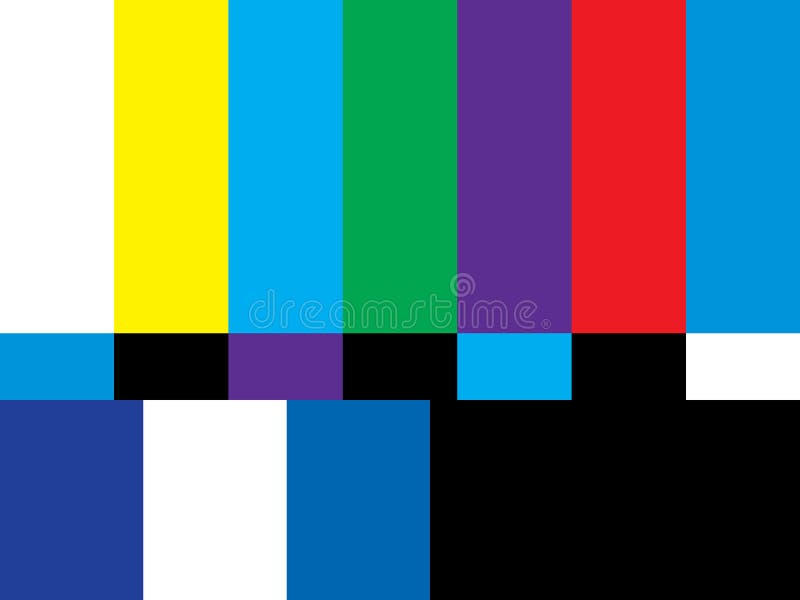 Color Bars Tv Off Air Screen Stock Illustration - Illustration of color ...