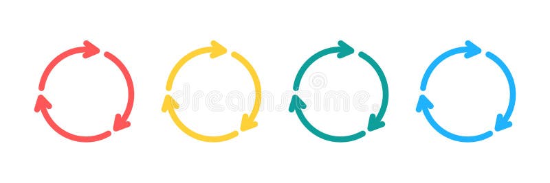 Arrow Pictogram Refresh Reload Rotation Loop Sign Set Stock Illustrations – 1,726 Arrow ...