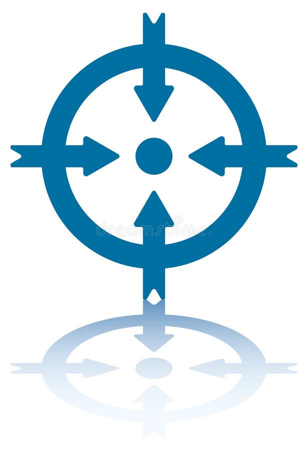 4 Arrows in a Circle (in) stock vector. Illustration of lower - 6692402