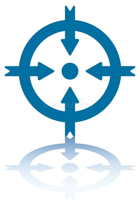 4 Arrows in a Circle (in) stock vector. Illustration of lower - 6692402