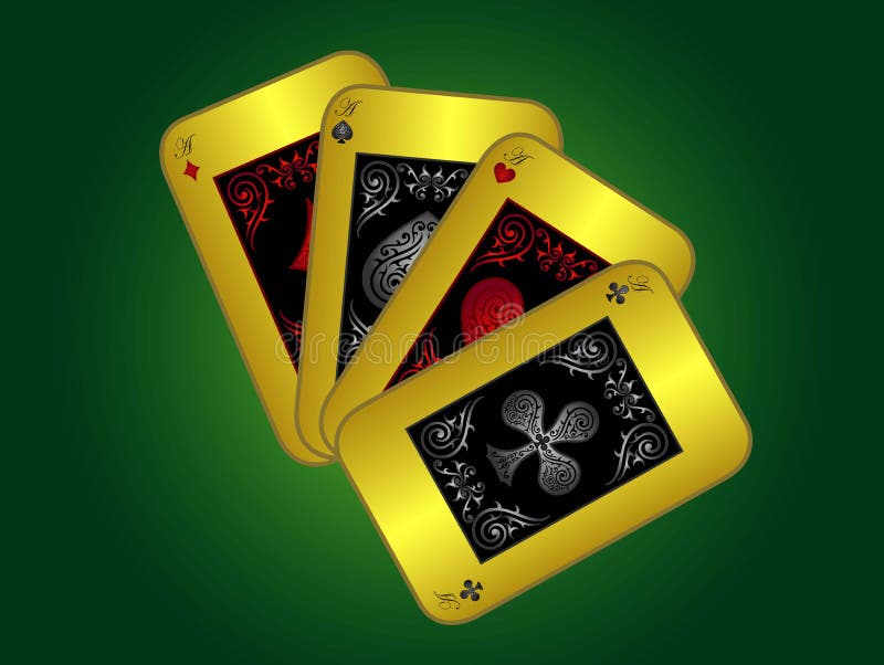 4-Cards ilustración del vector. Ilustración de vector - 4923061