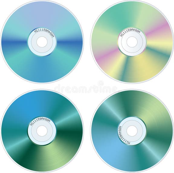 4-CD-R stock vector. Illustration of shiny, compact, backup - 3222848
