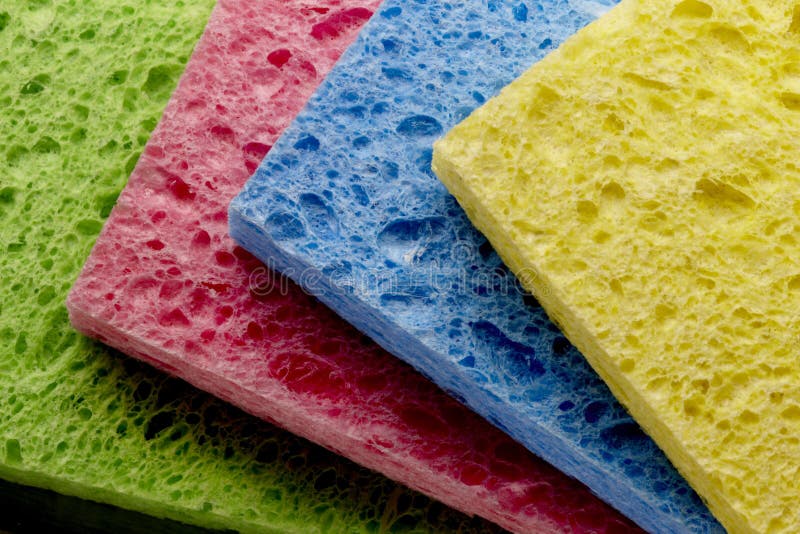 4 colorful sponges stock image. Image of colorful, color - 14857451