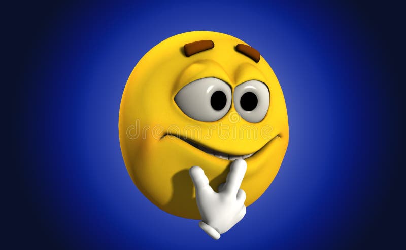 Emoticon confundido ilustração stock. Ilustração de preto - 44099766