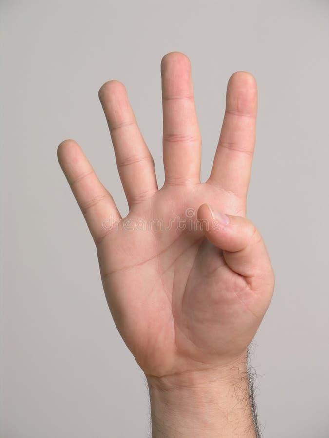 4 doigts - 4 image stock. Image du blanc, masculin, quantité - 3136971