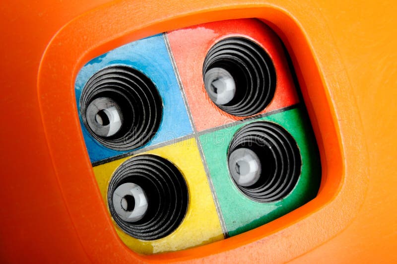 Orange 4-frame toy camera stock image. Image of four - 15943319