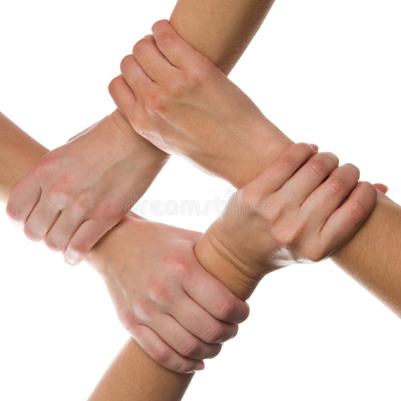 Ring of Hands Teamwork Showing Your Product Stock Photo - Image of ...