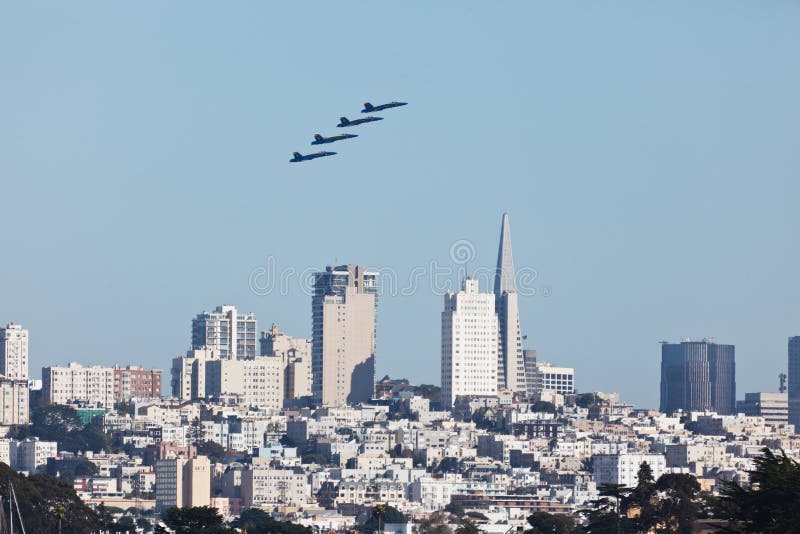 4 Planes San Francisco Fleet Week Airshow Editorial Stock Photo - Image ...