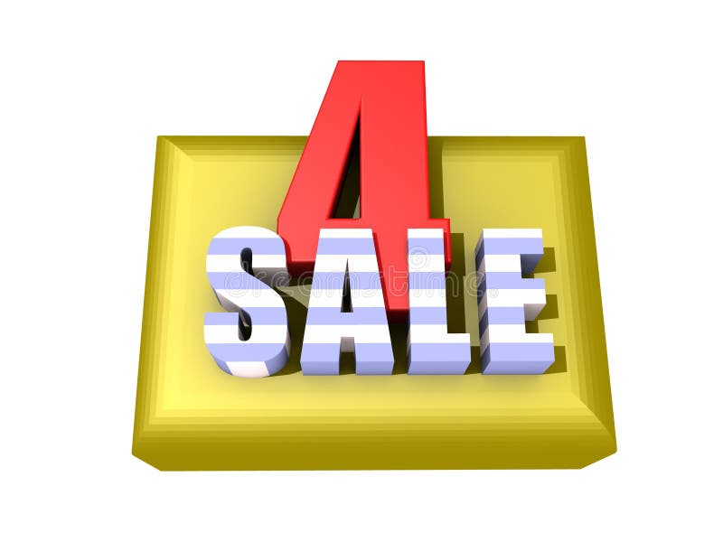 4 Sale sign stock illustration. Illustration of sale - 12694007