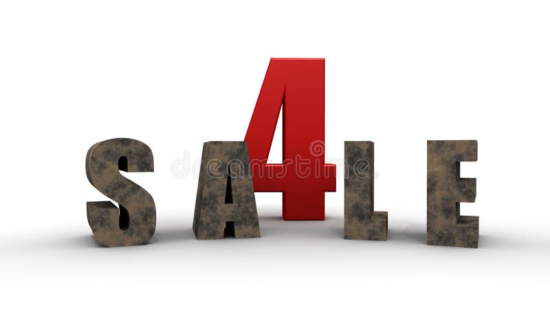 4 Sale sign stock illustration. Illustration of sale - 12694007