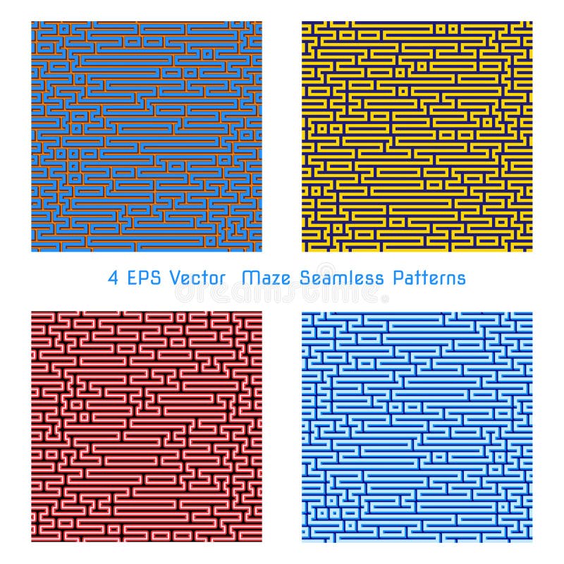 Seamless maze pattern stock vector. Illustration of mazes - 10202336
