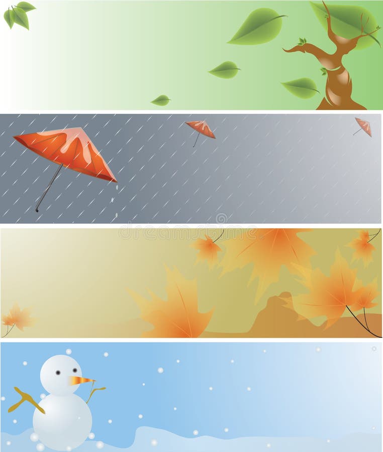 Seasons banner stock vector. Illustration of flayer, summer - 6600801