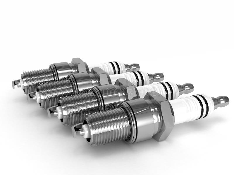 4 spark plugs stock illustration. Illustration of macro - 17126716