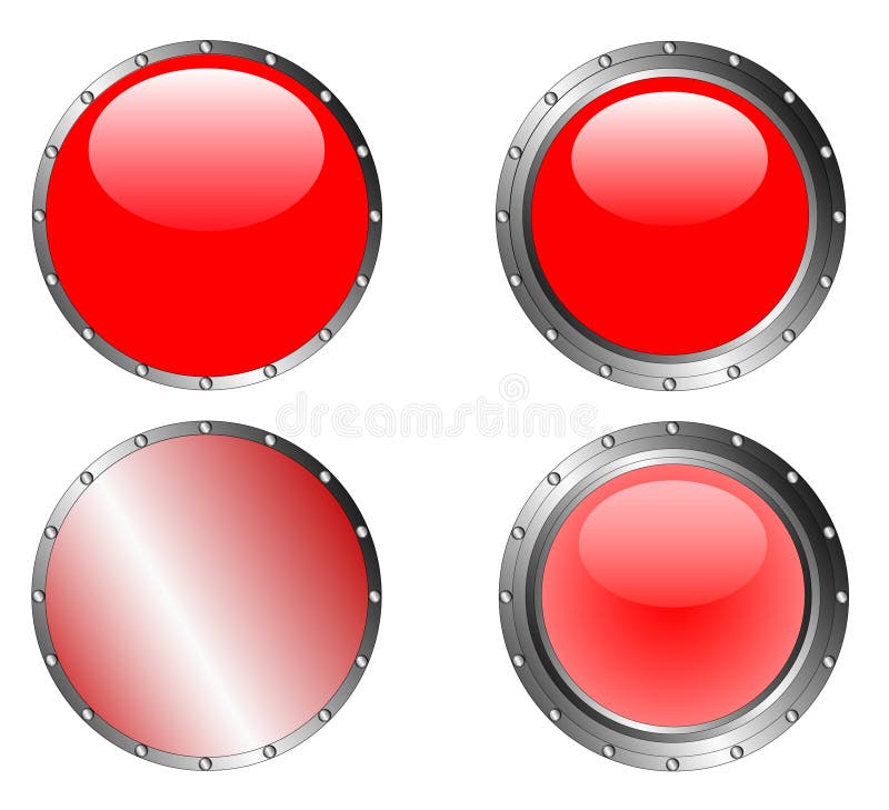 Big Red Button stock vector. Illustration of translucent - 7633031