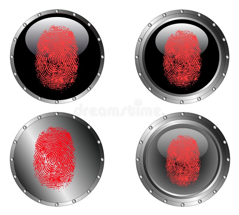 4 Botones Negros Con Tachuelas Ilustración del Vector - Ilustración de ...