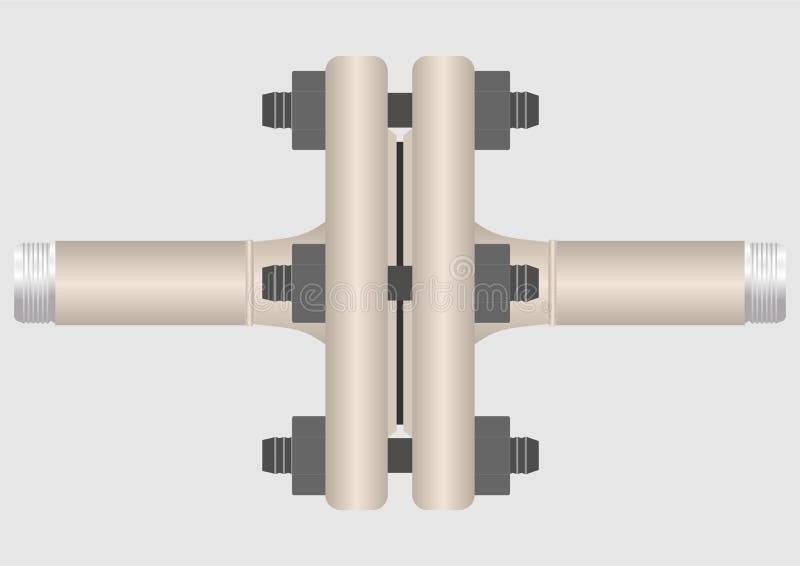 4.Type connection pipe. stock vector. Illustration of flange - 25744085