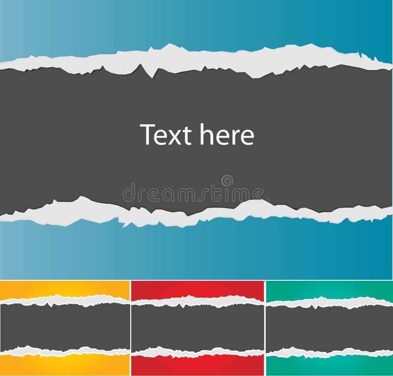 Vector Ripped Paper Stripes Stock Vector - Illustration of orange ...