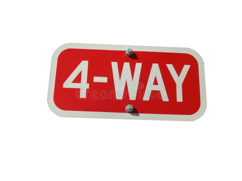 4-Way Sign stock photo. Image of visual, direction, traffic - 4130838