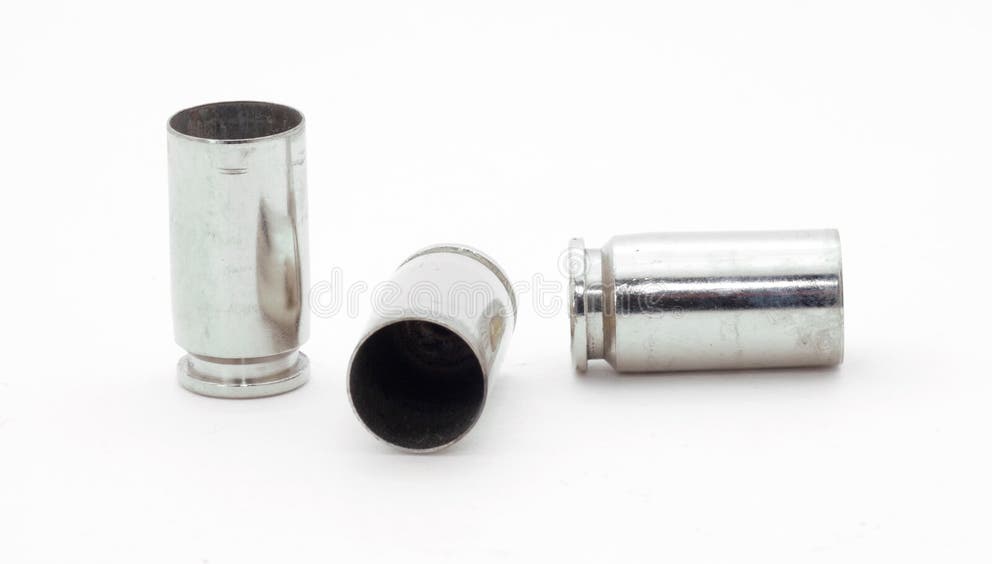 40 Caliber Cartridge Casings Stock Photo - Image of shell, cartridge ...