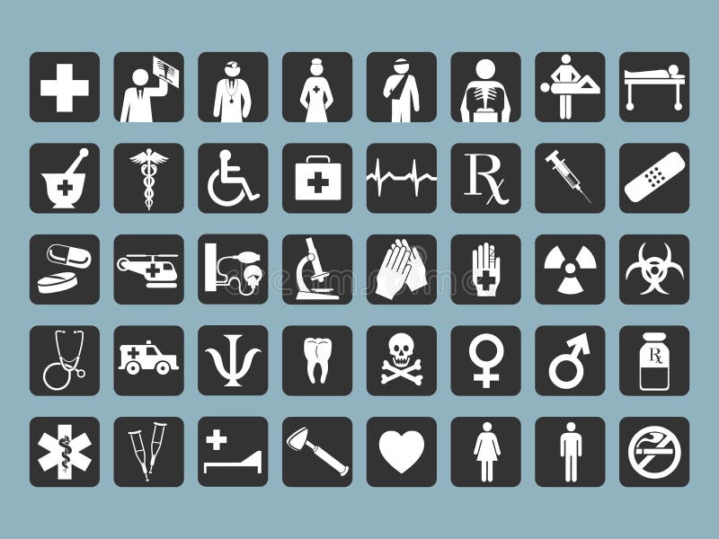 Basic - medical icons stock vector. Illustration of file - 19823022