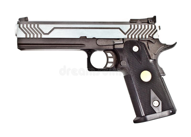 .45 Arma De Mano Semi Automática Moderna Imagen de archivo - Imagen de ...