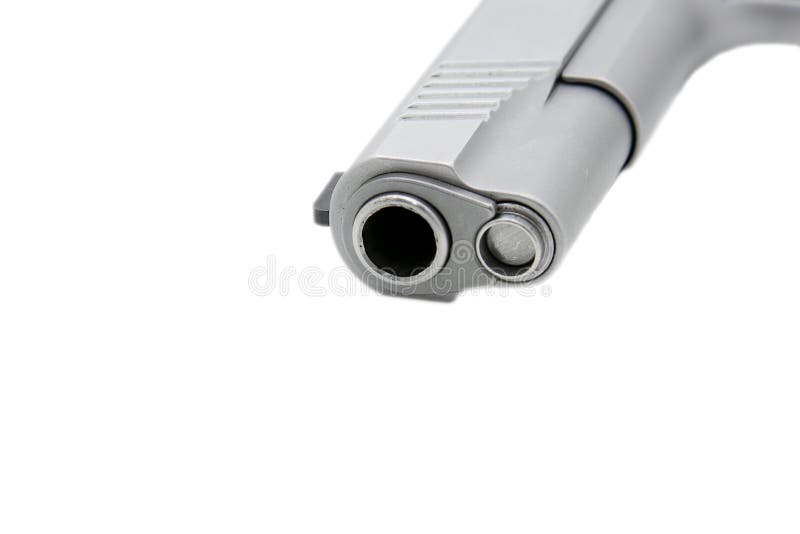 45 caliber pistol barrel stock photo. Image of weapon - 7214712