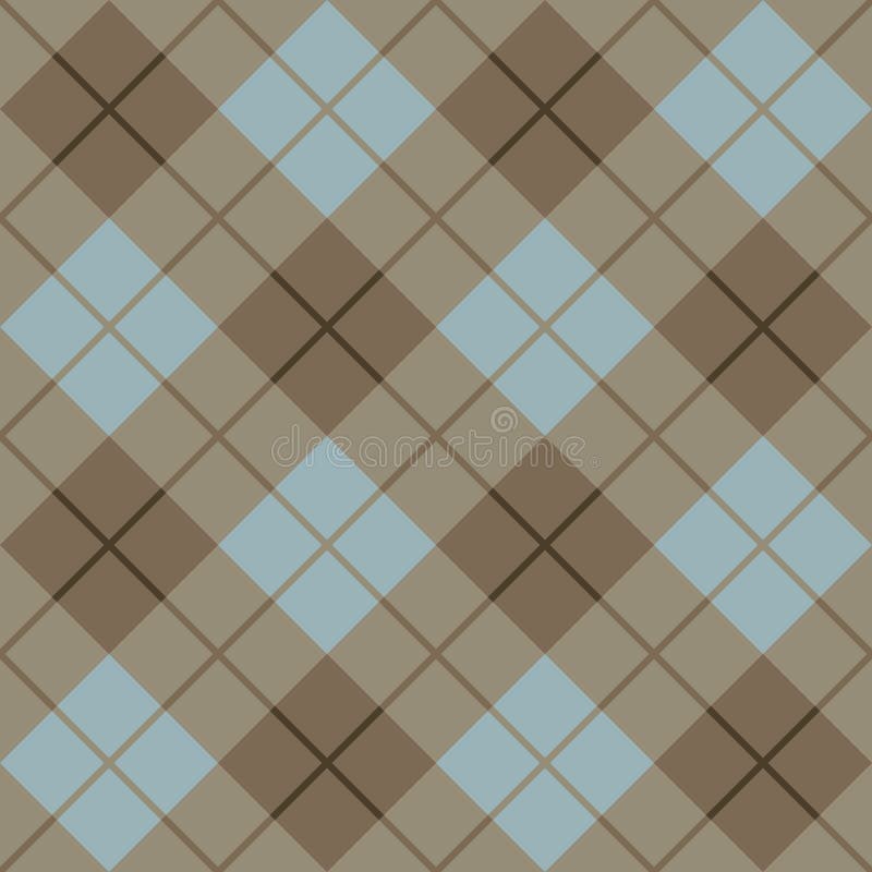 45 Degree Plaid Pattern_Brown-Blue Stock Vector - Illustration of ...