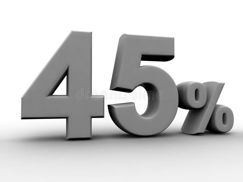 45 Percent stock illustration. Illustration of forty, mathematical ...