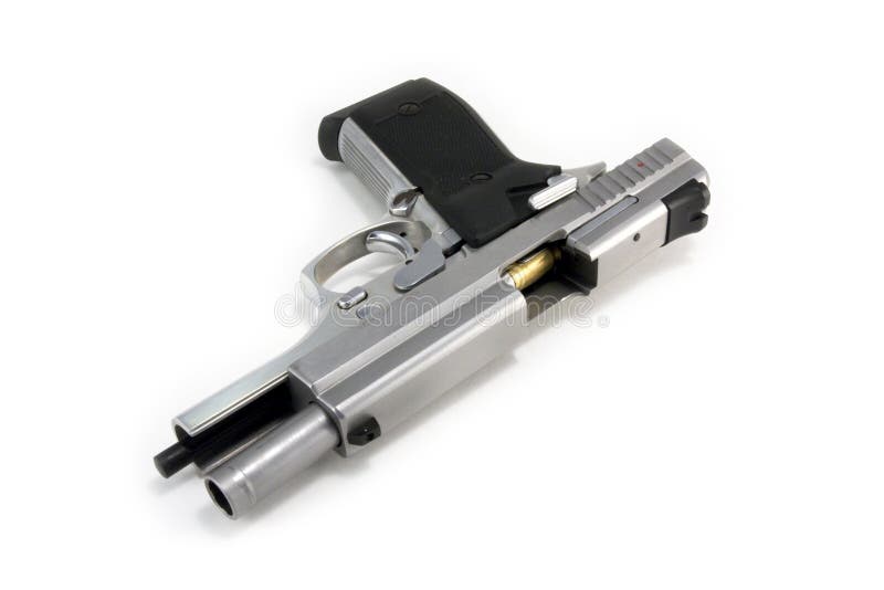 45 Semi-Auto Handgun stock photo. Image of clip, auto - 8271230