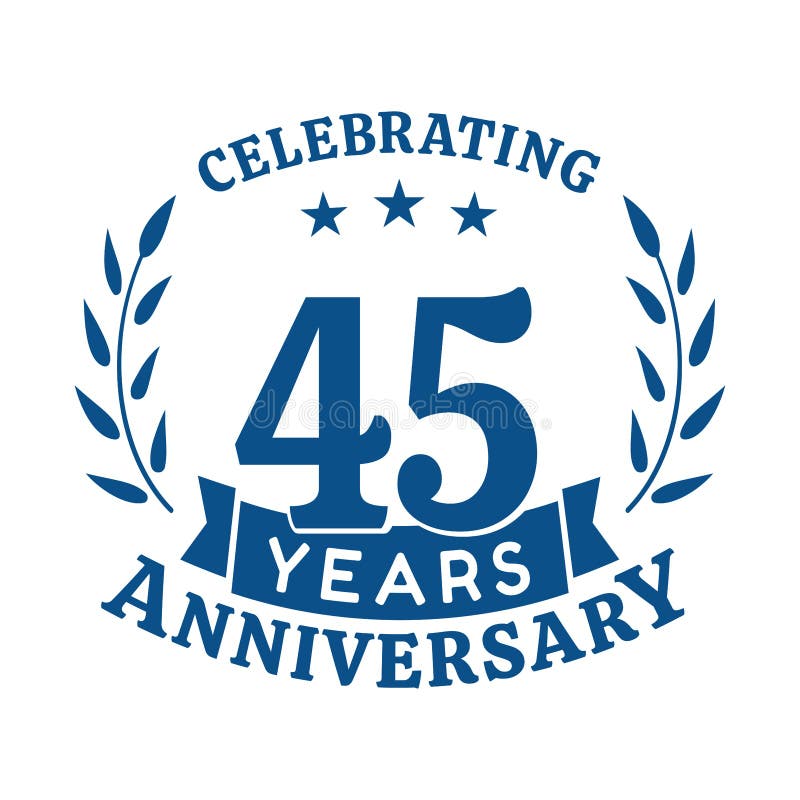 45 Years Anniversary Celebration Logotype. 45th Anniversary Logo ... 45 Years Anniversary Celebration Logotype. 45th Anniversary Logo ...