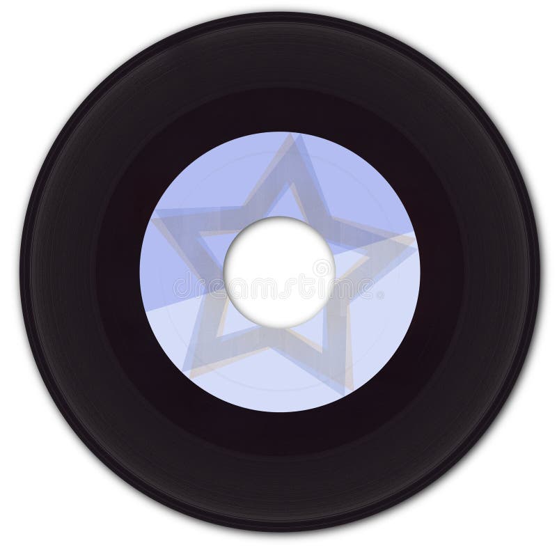 45rpm Vinyl Record with Fake Label Stock Illustration - Illustration of ...