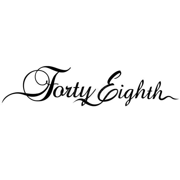 49 in Isolated Cursive Letters Stock Illustration - Illustration of ...