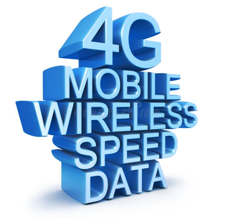 4G Latest Wireless Communication Stock Illustration - Illustration of ...