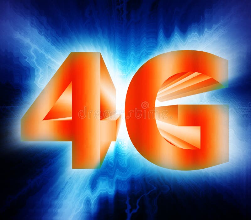 4G network symbol stock illustration. Illustration of lighting - 29197707