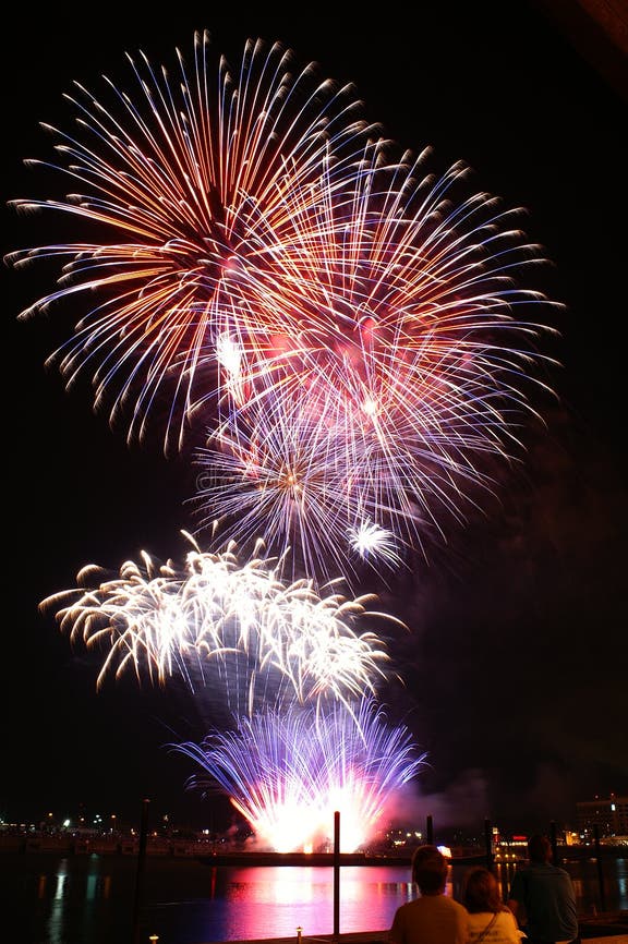 4th of July Fireworks stock image. Image of riverfront - 5691145