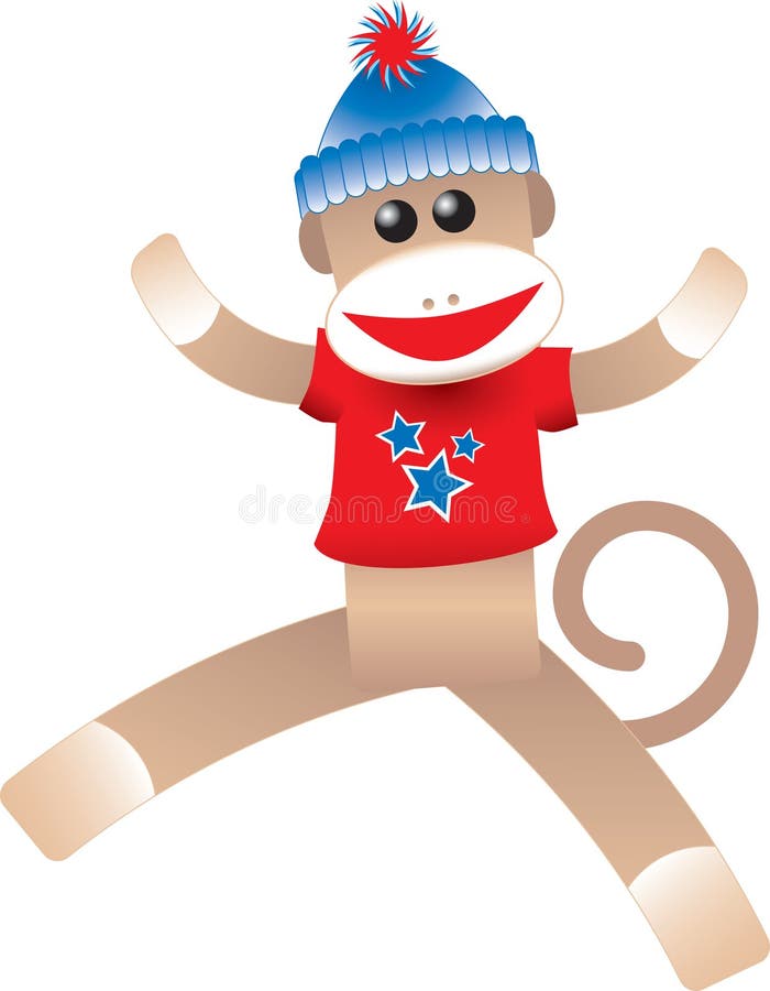 Sock Monkey Party Invitation Stock Vector - Illustration of party, kids ...