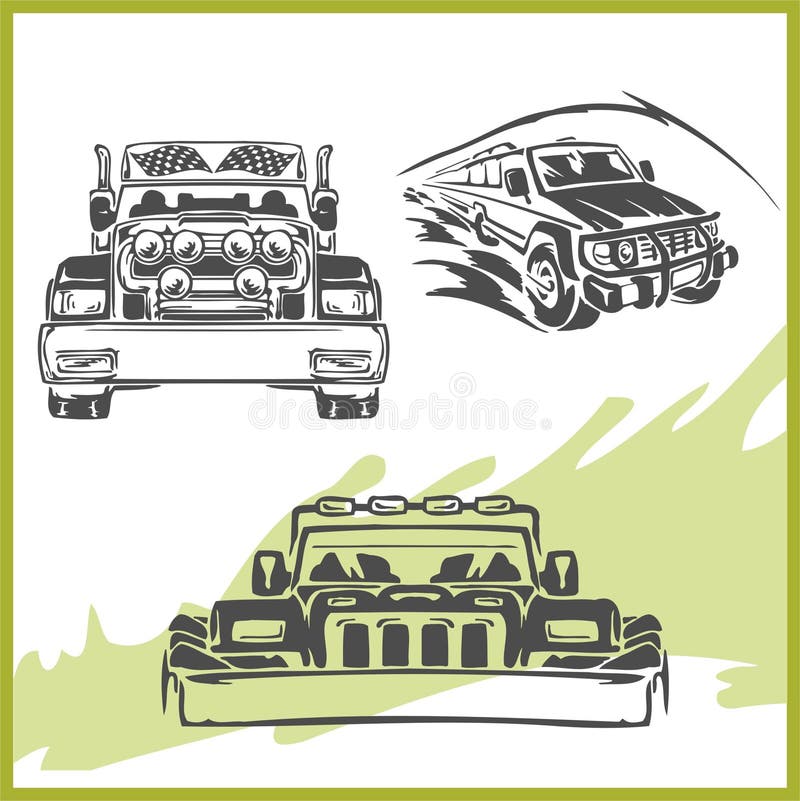 4x4 Off-Road Symbol. stock vector. Illustration of offroader - 14764282